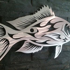 Mangrove Snapper, Metal Wall Art Art Metal Fish Art Metal Wall Art Home ...