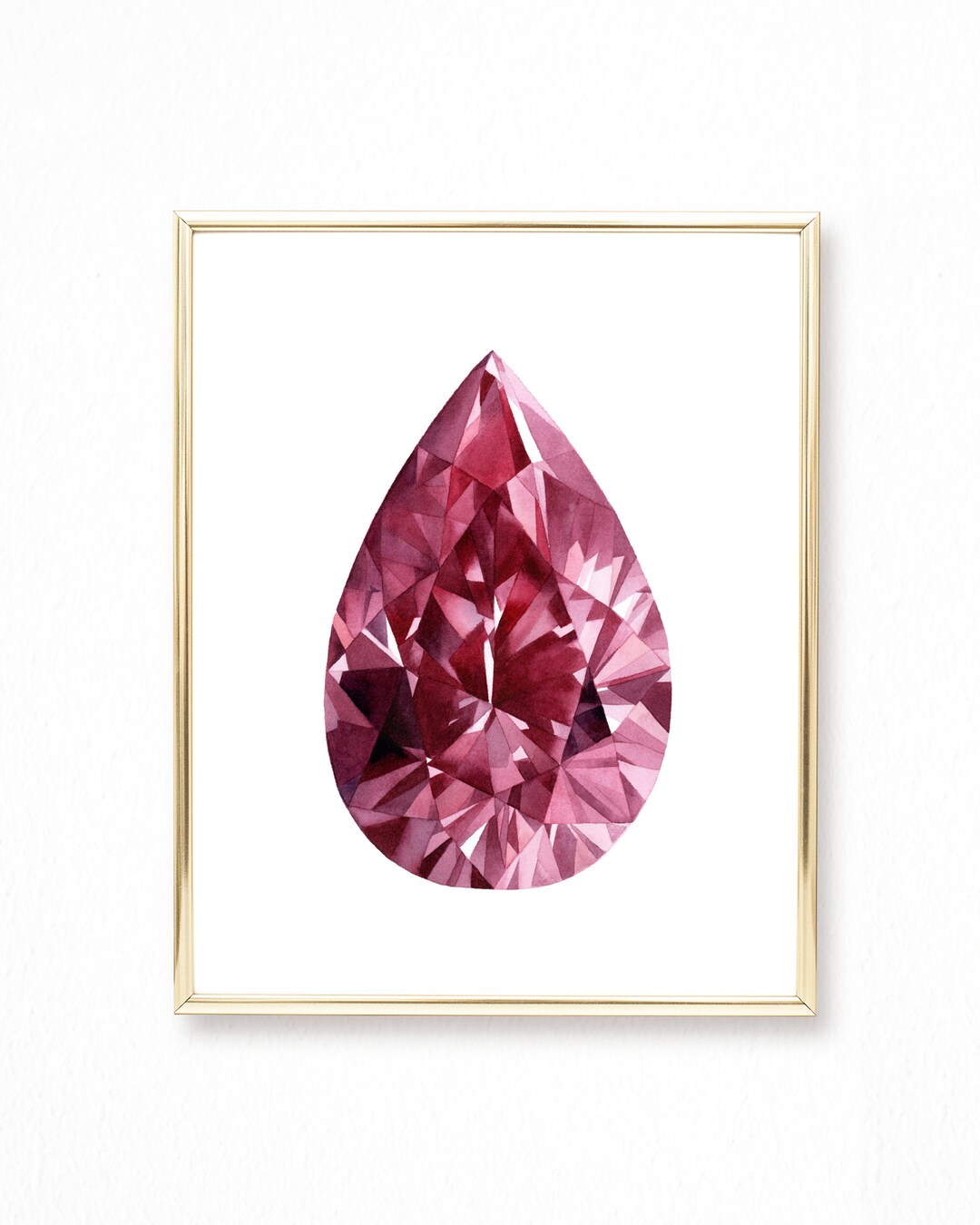 11x14 or 16x20 Watercolor Ruby Painting Wall Art Giclee - Etsy