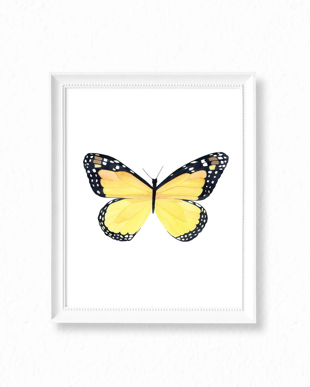 Watercolor Yellow Butterfly Painting Butterfly Wall Art - Etsy