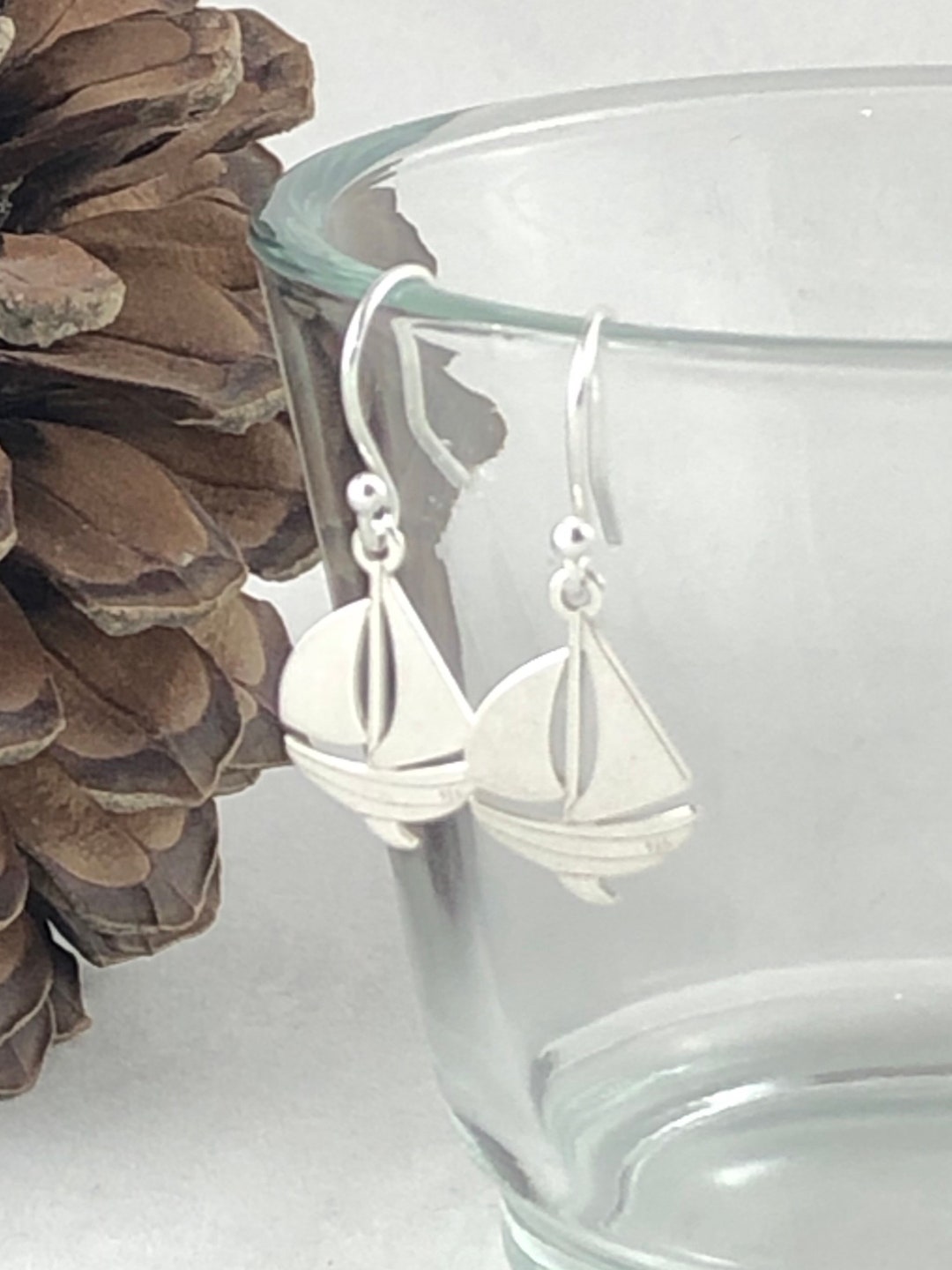 Sterling Silver Sailboat Yacht Boat Earrings, Sea Maritime Sailing ...