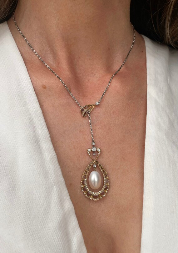 Art Nouveau Plique-A-Jour Pendant - Gem