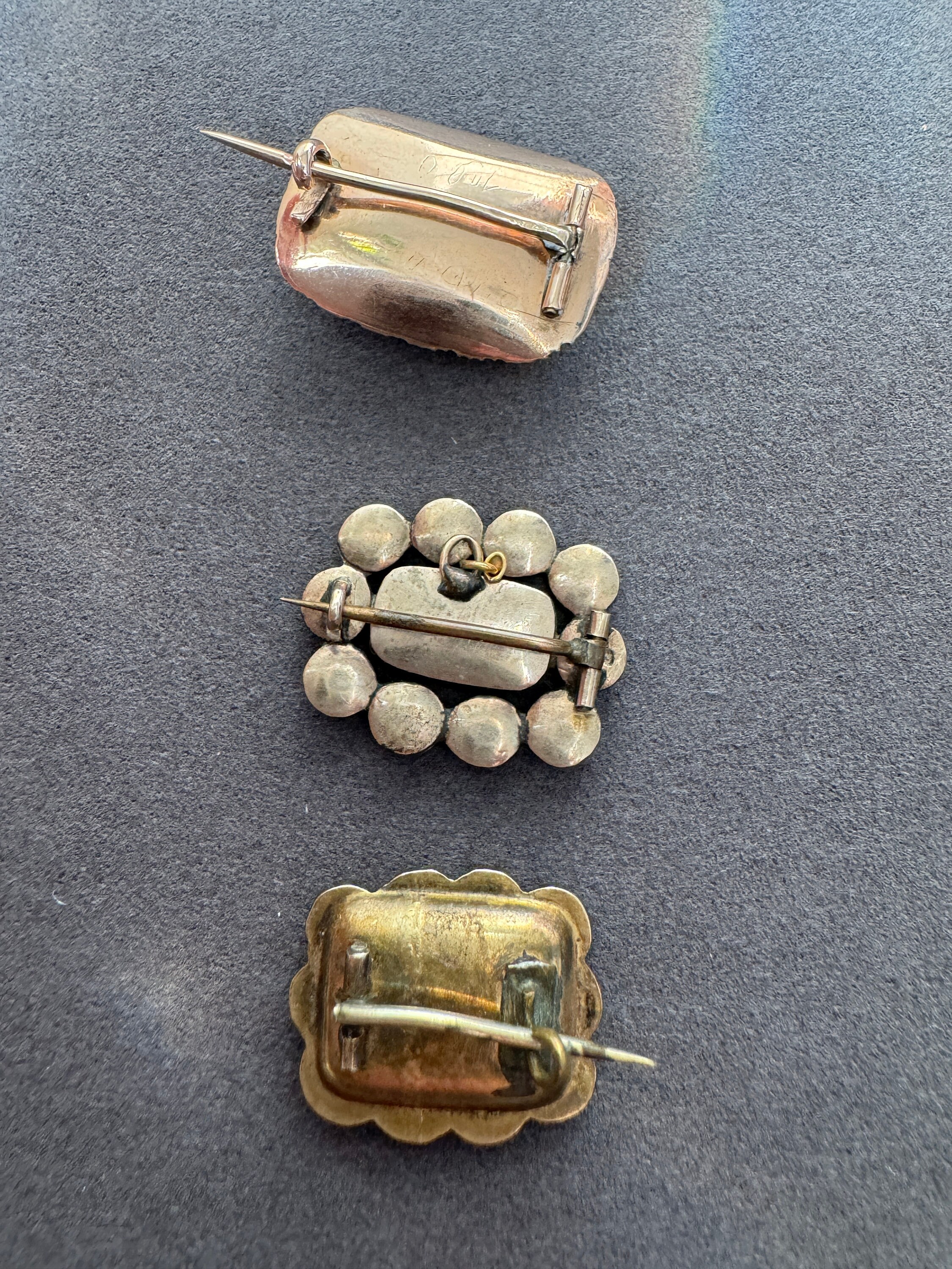 Lot of 9 Georgian Mourning Pins - Etsy