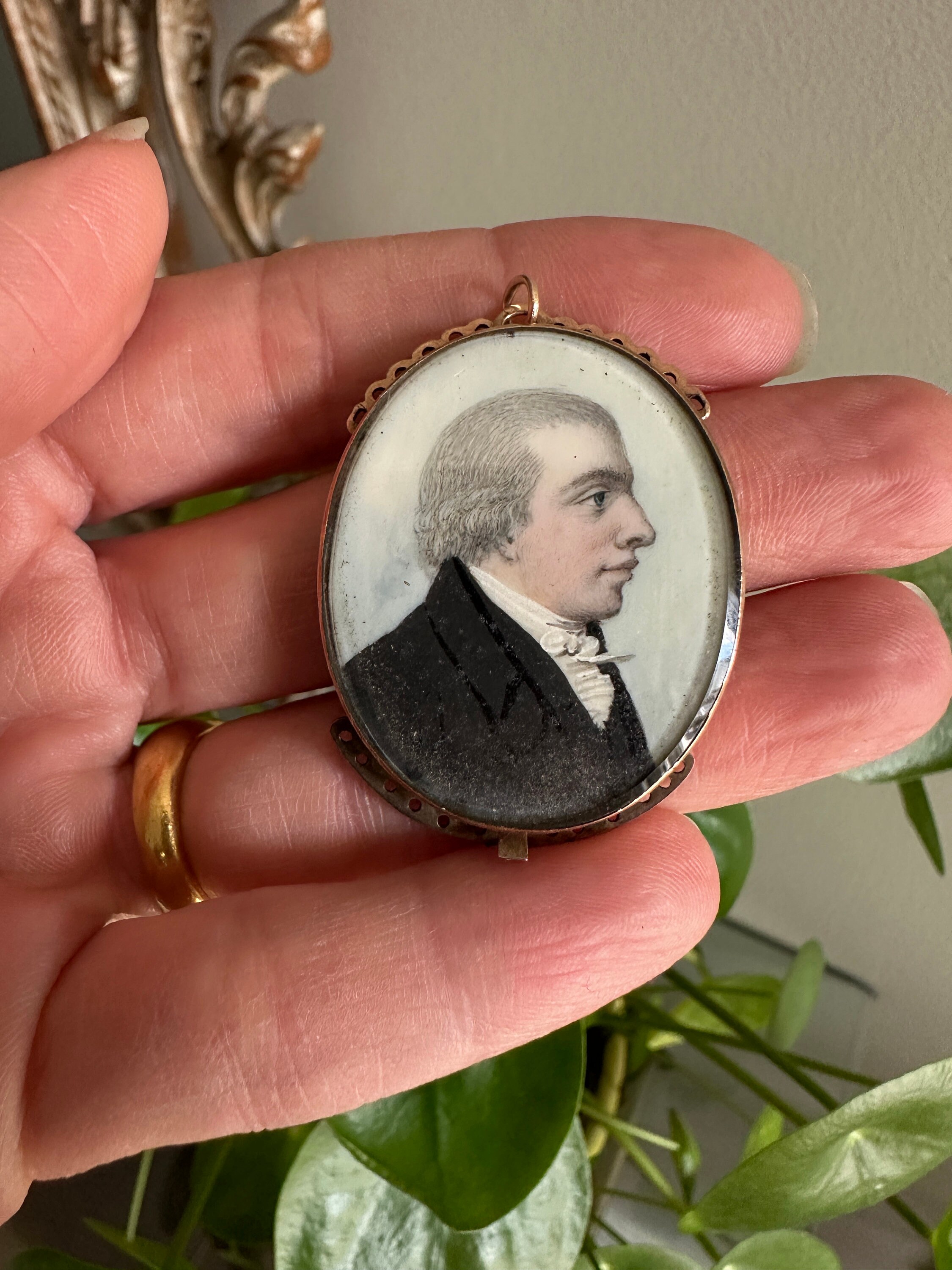 12K Georgian Portrait Miniature Clasp - Etsy