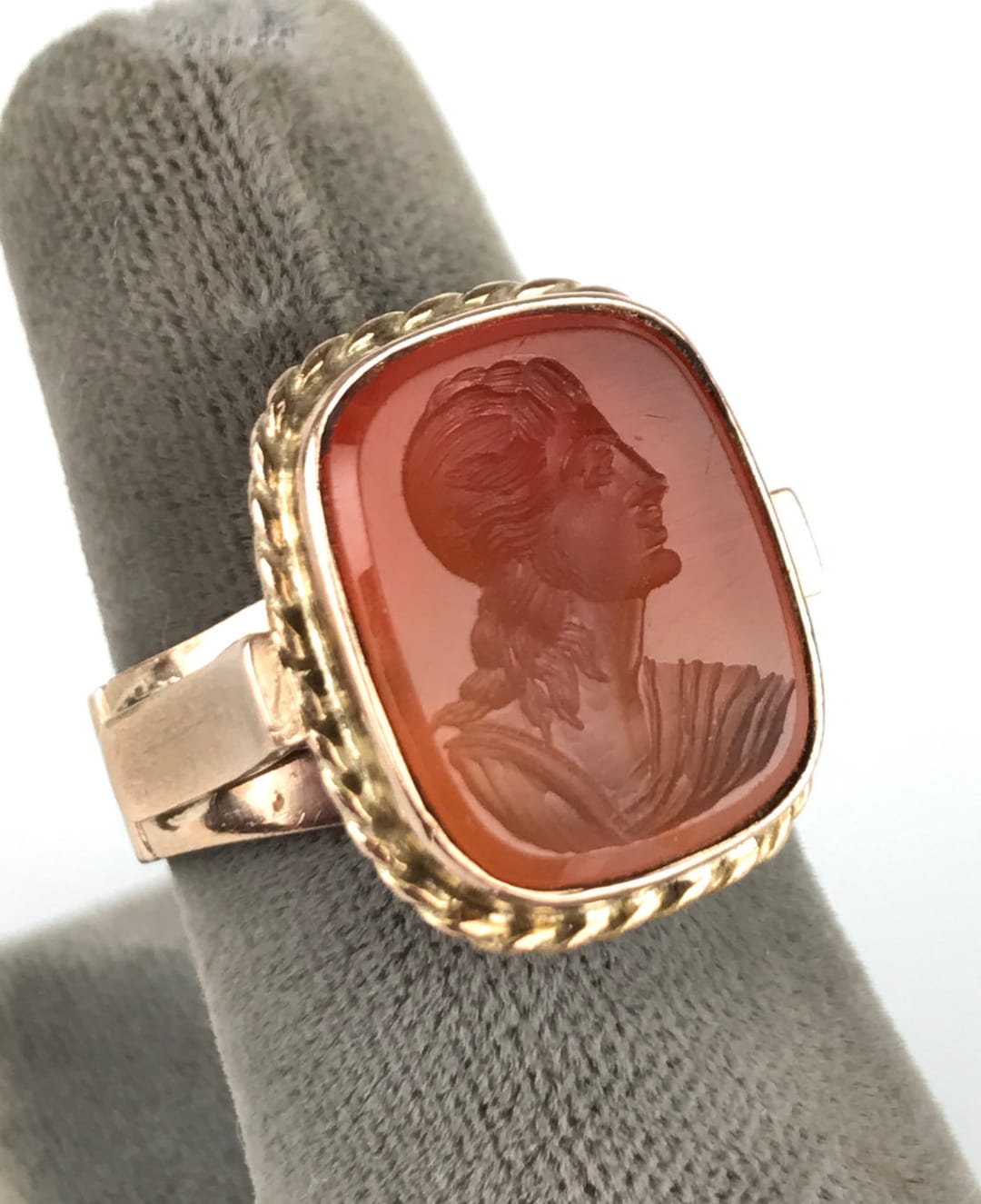 Victorian 10K Carnelian Intaglio Ring of Greek God - Etsy
