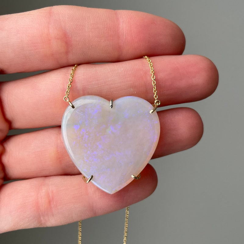 Opal Heart - Etsy