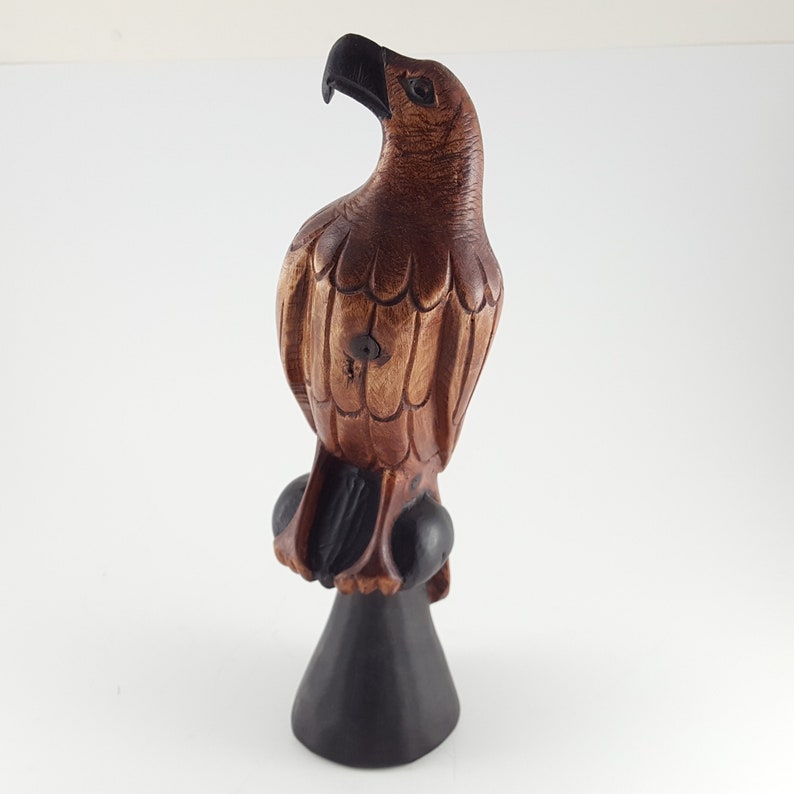 Jamaican Artist Peter Nish - Signed - Hand Carved Solid Wood Eagle ...