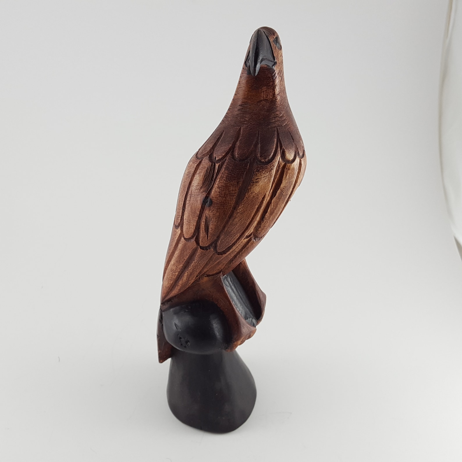 Jamaican Artist Peter Nish - Signed - Hand Carved Solid Wood Eagle ...