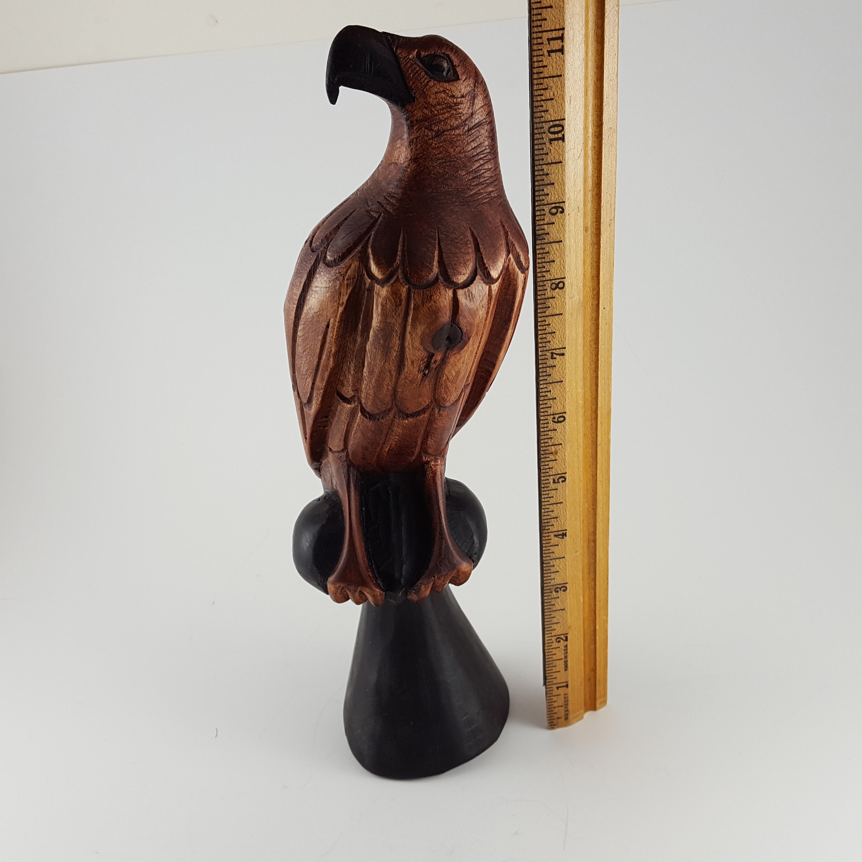 Jamaican Artist Peter Nish - Signed - Hand Carved Solid Wood Eagle ...