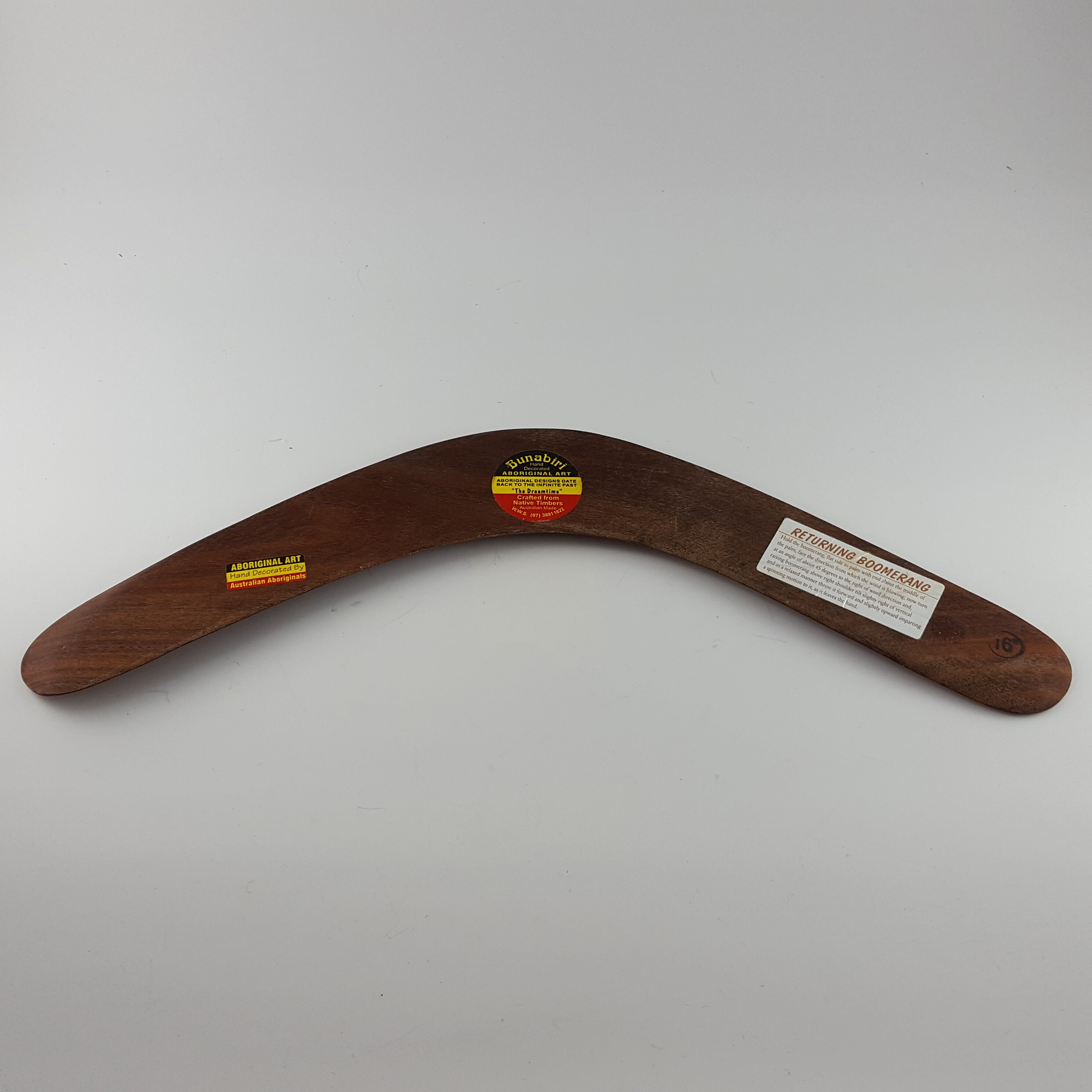 Vintage Aboriginal Art Hand Painted Boomerang Native Austrailian Wood ...