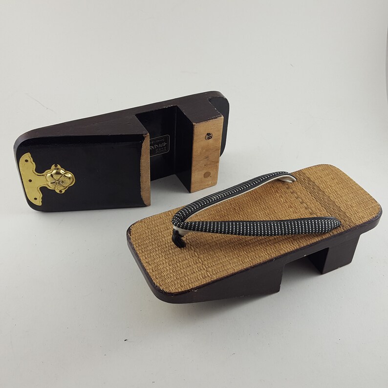 Vintage Authentic Japanese Women's Geta Wood Block Sandals / Flip Flops ...