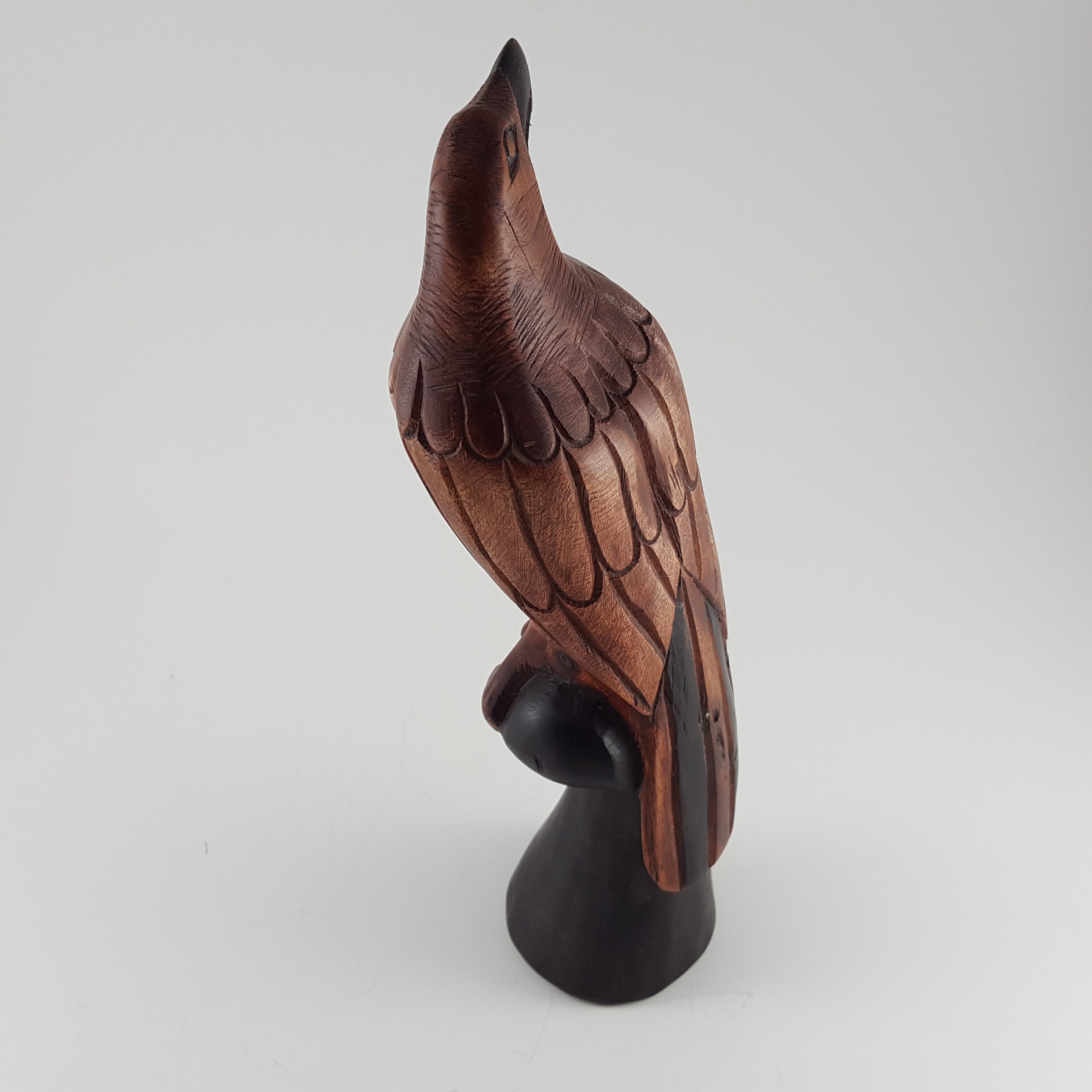 Jamaican Artist Peter Nish - Signed - Hand Carved Solid Wood Eagle ...