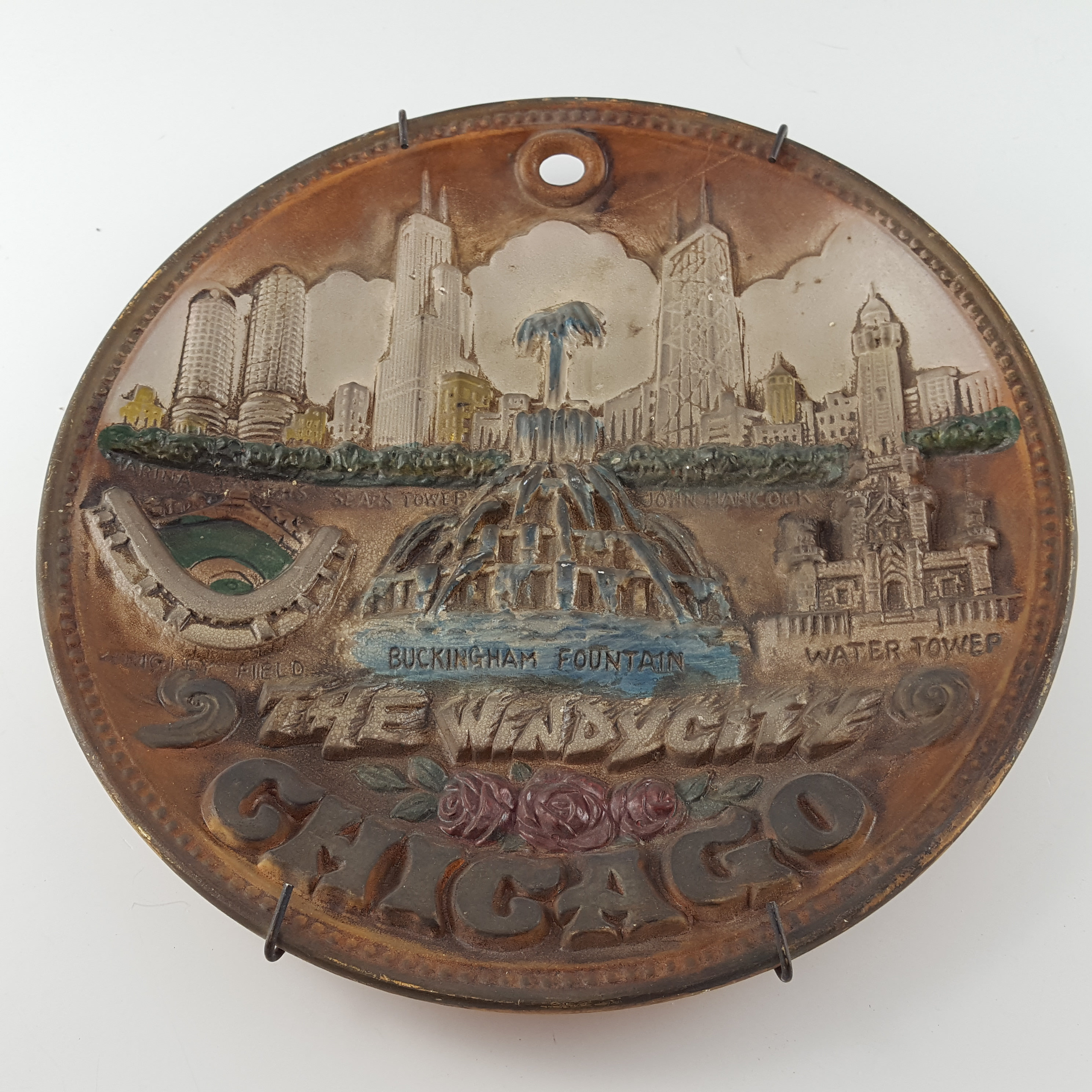 Vintage 1970's Chicago City Landmarks Tourist Collectors Plate Made in ...