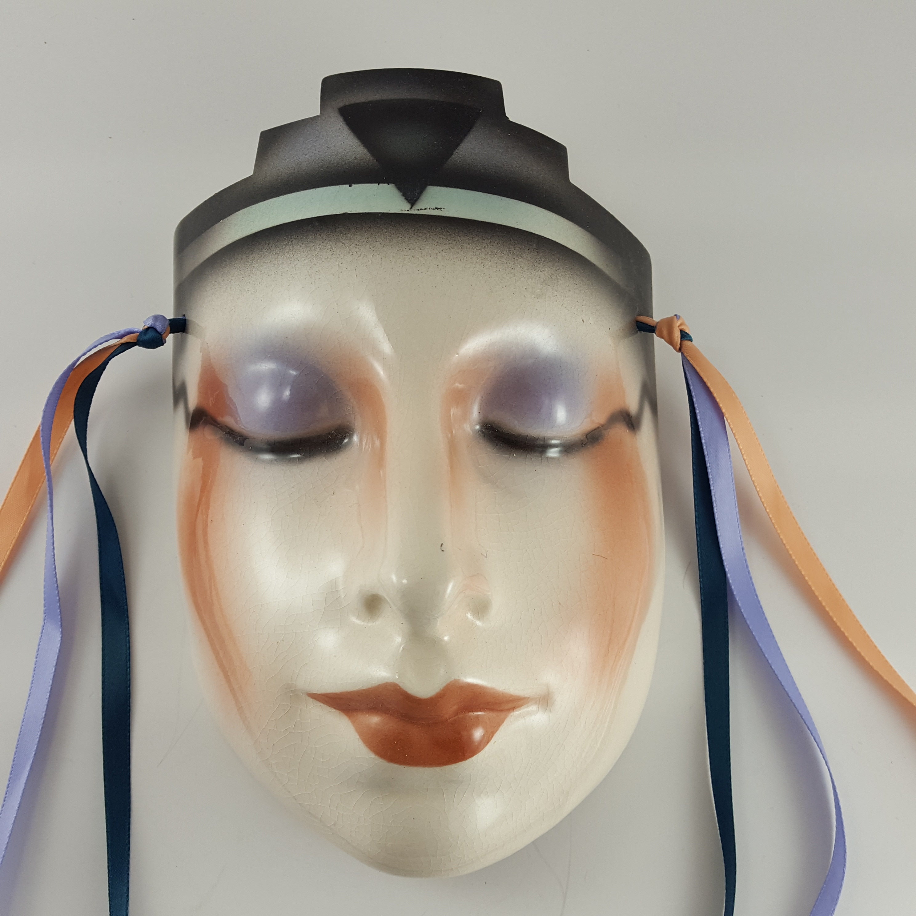 Vintage 1980's New Wave / Art Deco Inspiried - About Face Clay Art Mask ...