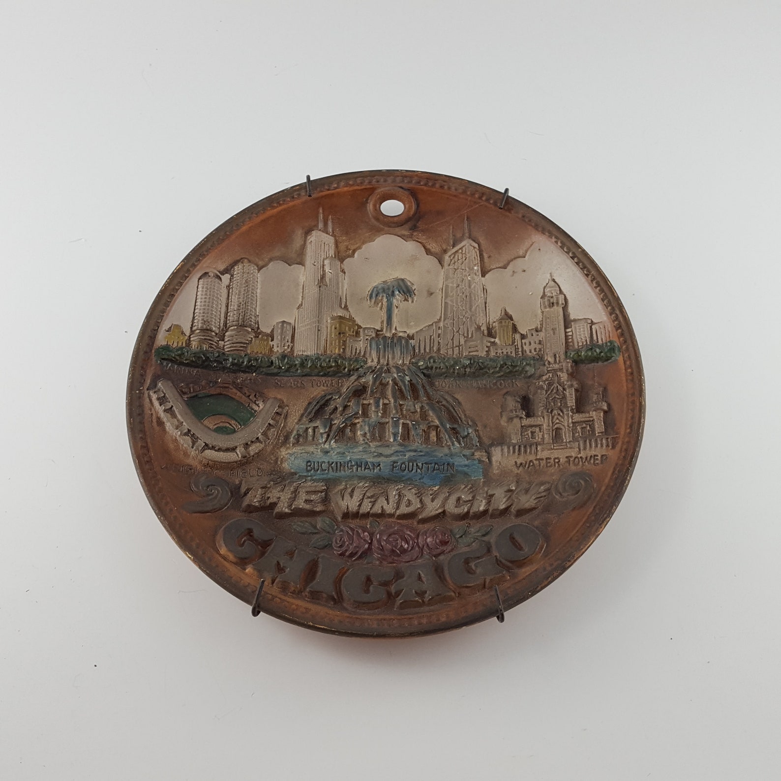 Vintage 1970's Chicago City Landmarks Tourist Collectors Plate Made in ...