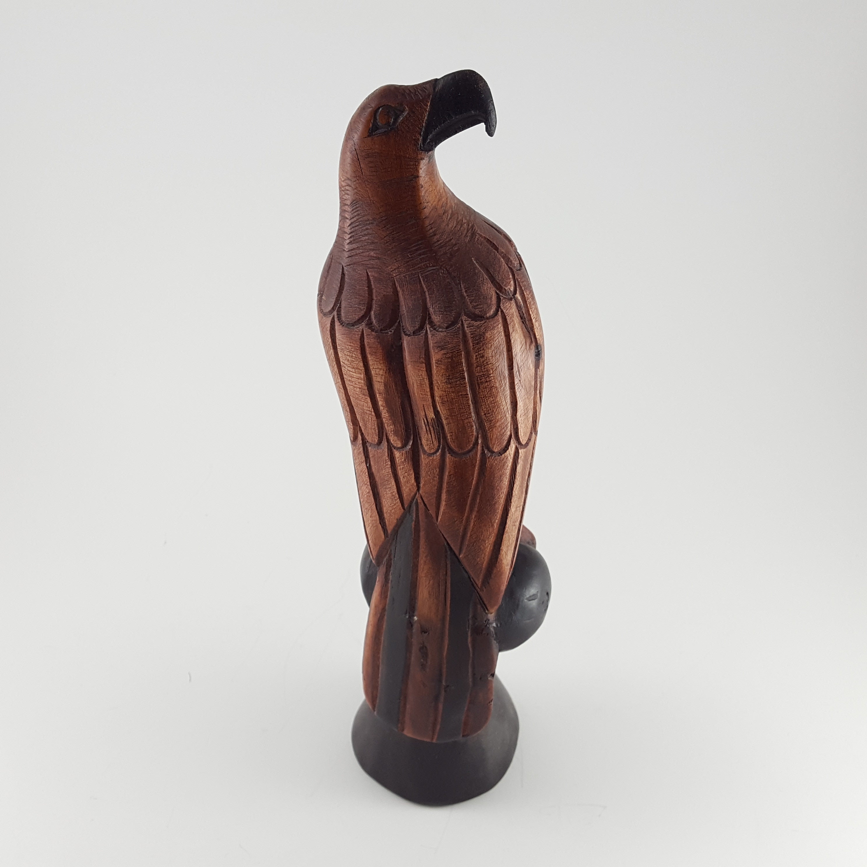 Jamaican Artist Peter Nish - Signed - Hand Carved Solid Wood Eagle ...