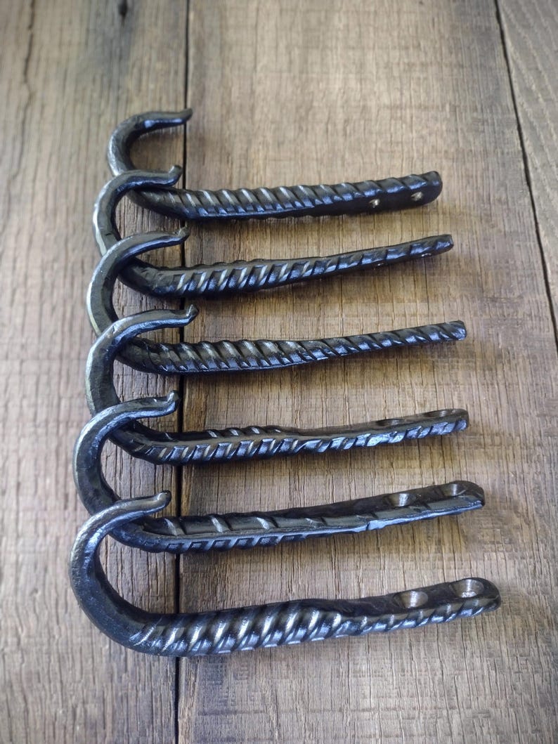 Forged Rebar Hook - Medium - Etsy