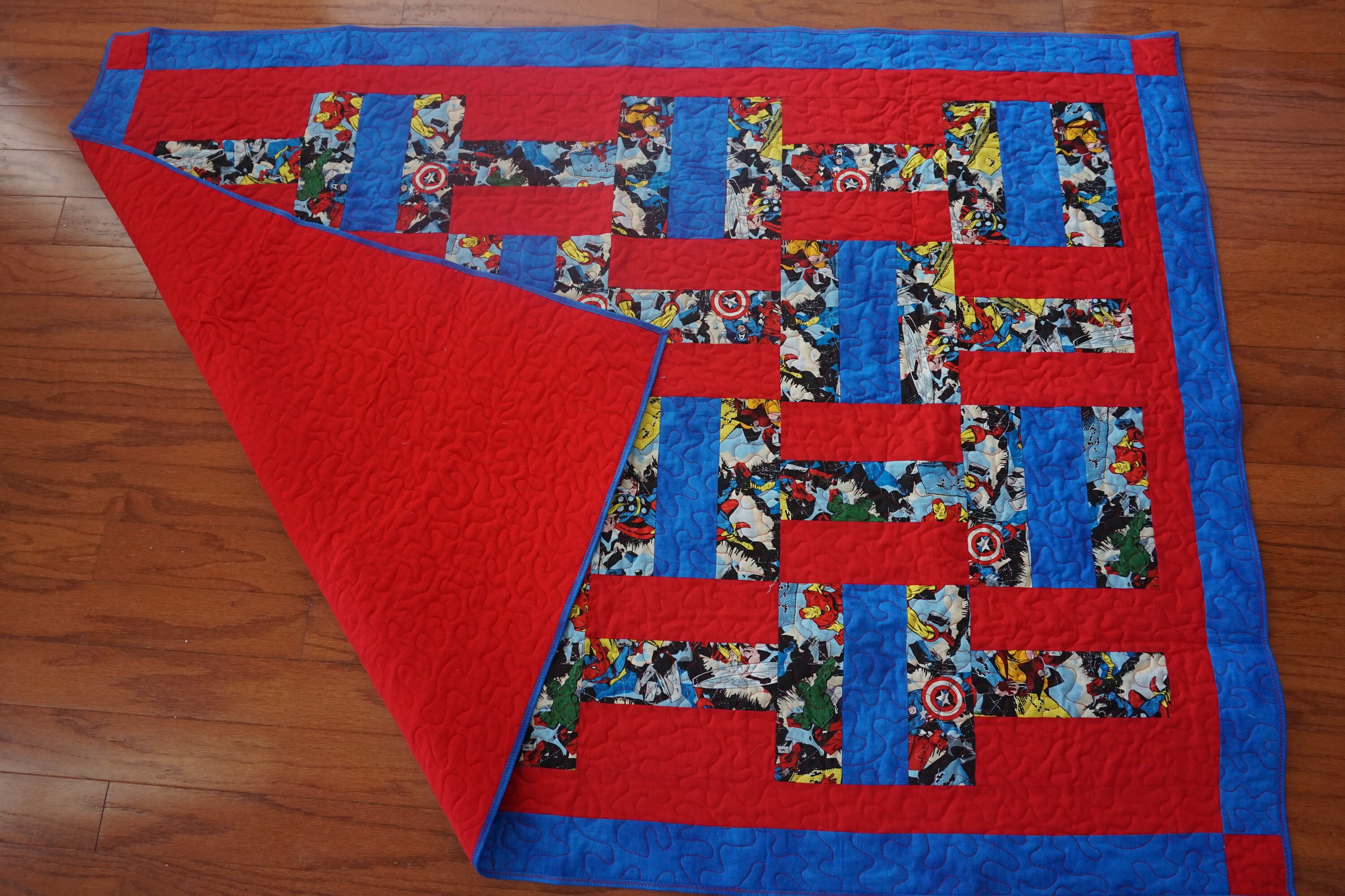 Marvel Avengers Comic Book Characters Lap Quilt Iron Man Hulk | Etsy