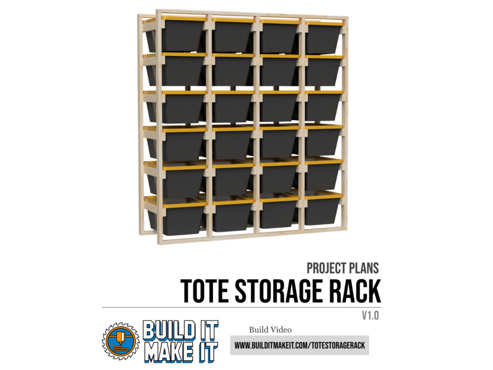 DIY 27 Gallon Tote Storage Rack - Fits 24 Totes! (plans Only) - Etsy