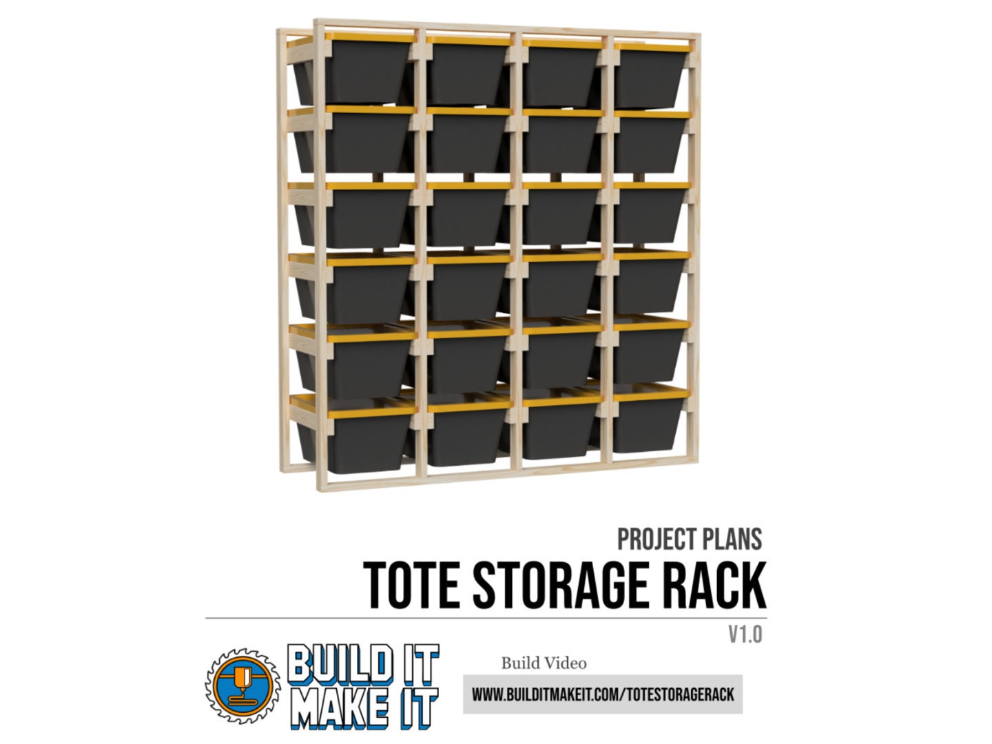 DIY 27 Gallon Tote Storage Rack - Fits 24 Totes! (plans Only) - Etsy