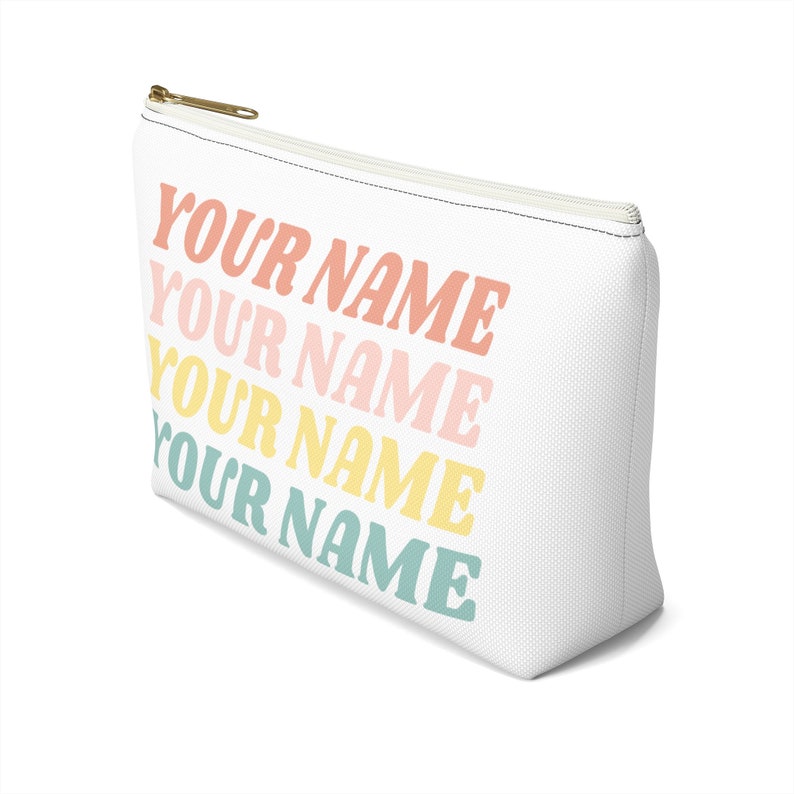 Personalized Zippered Pouches Rainbow Mod Lettering Small - Etsy