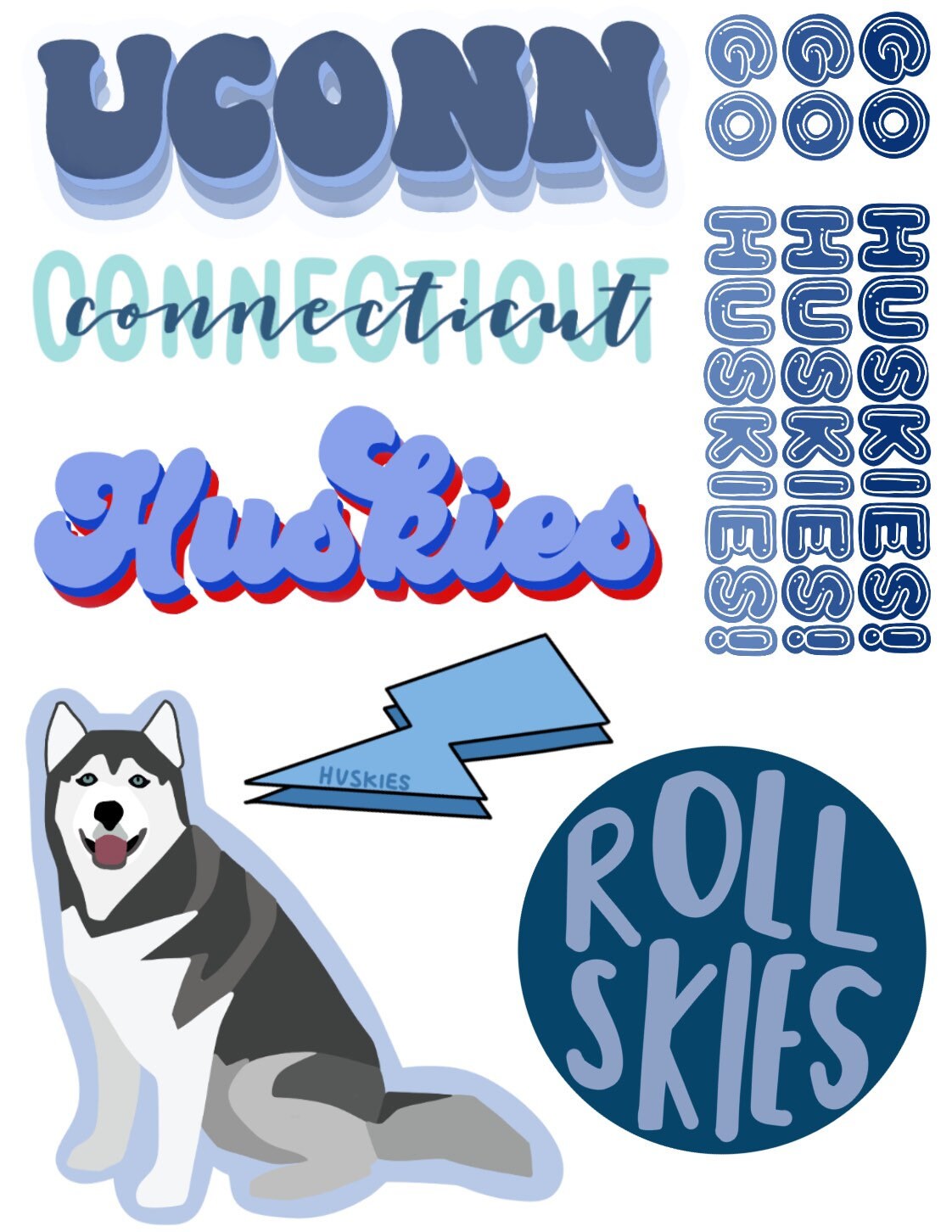 UConn INSPIRED Sticker / University of Connecticut Sticker | Etsy