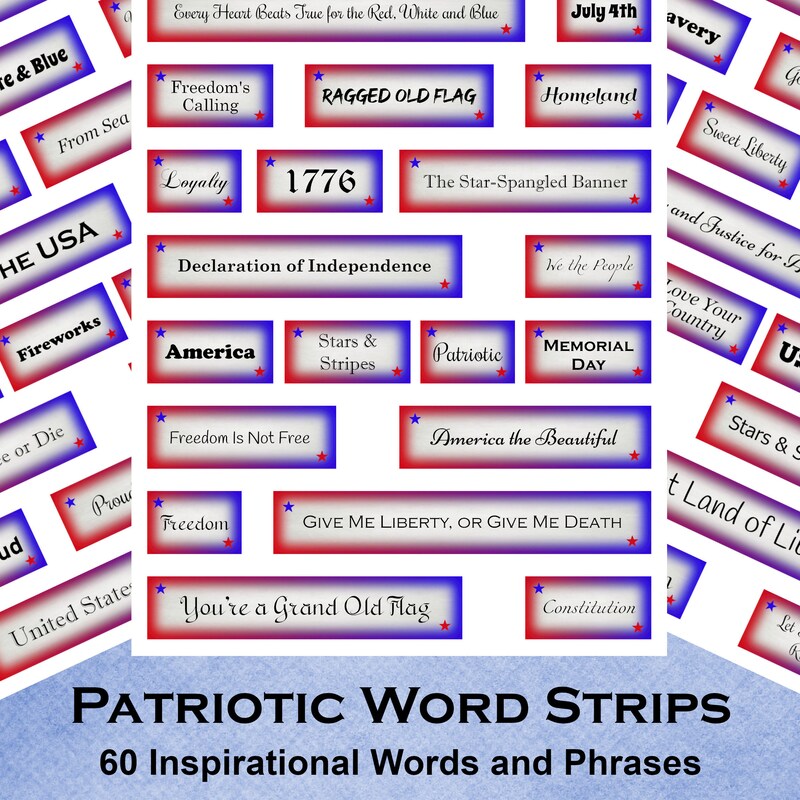 Patriotic Words - Etsy