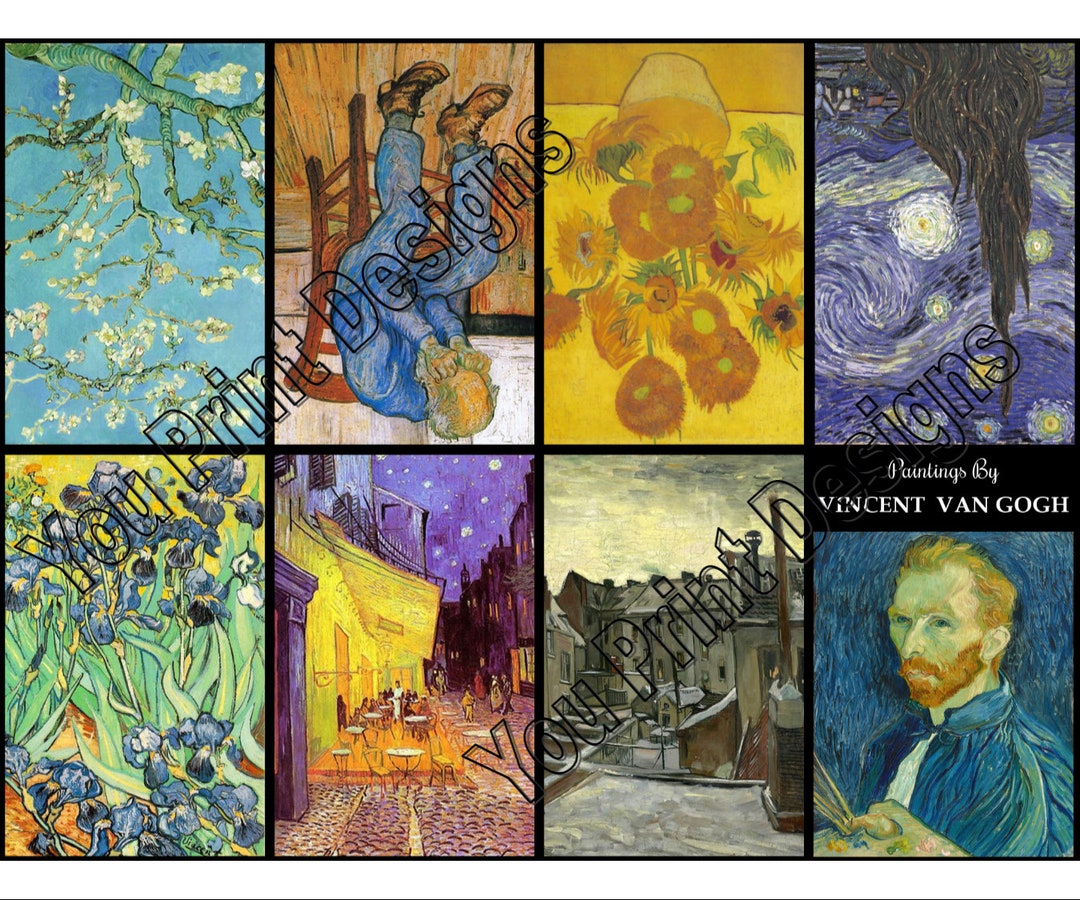 Printable Van Gogh Zine, Printable Mini Book, Vincent Van Gogh Collage ...