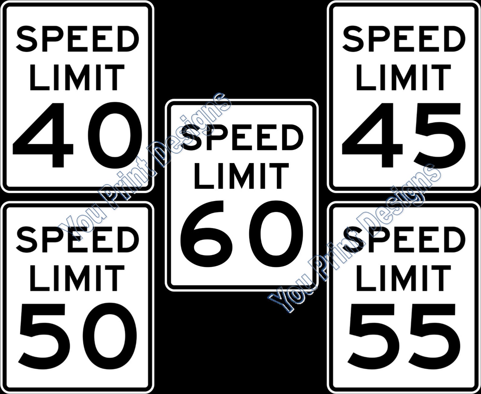 Printable Speed Limit Signs Party Decorations Scrapbooking - Etsy Canada