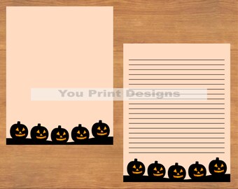 Printable Stationery Halloween Set 6letter Writing Holidays - Etsy