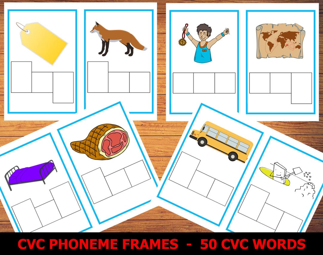 CVC Phonemes, CVC Letter Frames, Phonics, Learning to Read ...