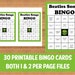 Beatles Songs Bingo, 30 Unique Printable Cards, 1 Card per Page & 2 ...
