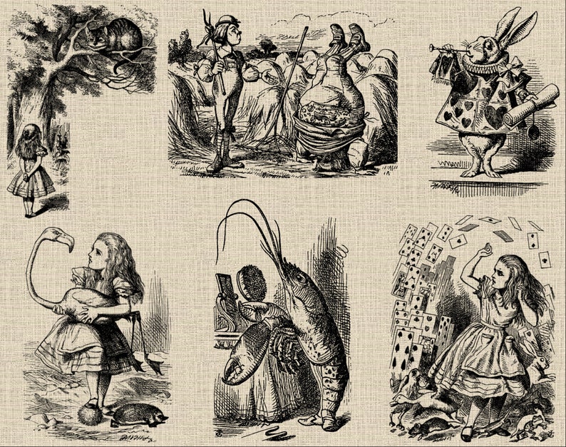 Alicia en el País de las Maravillas PNG Digital Clipart - Etsy México