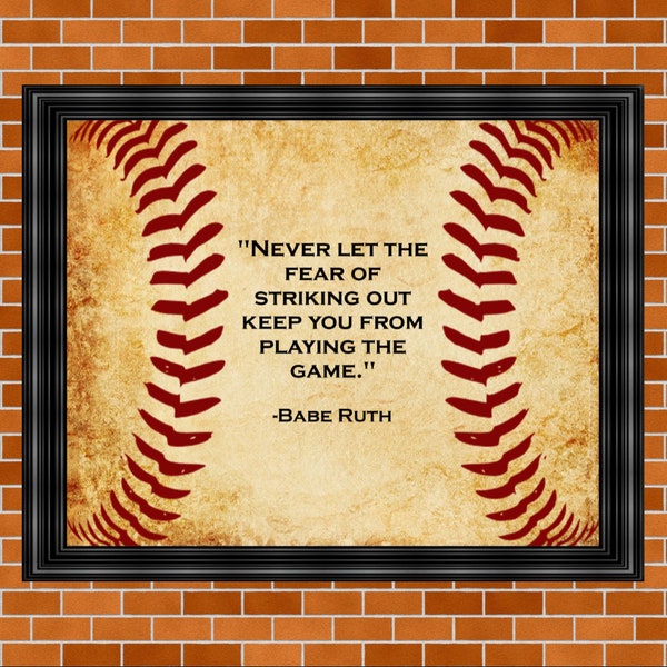 Babe Ruth Quote - Etsy