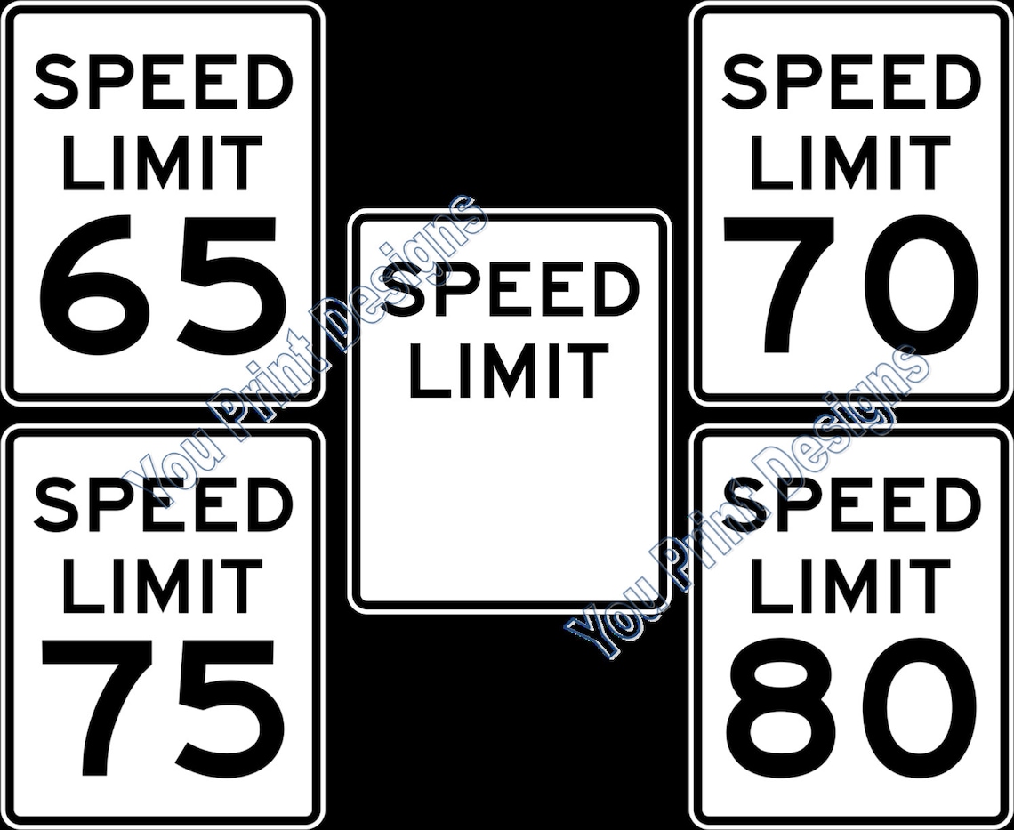 Printable Speed Limit Signs Party Decorations Scrapbooking | Etsy Canada