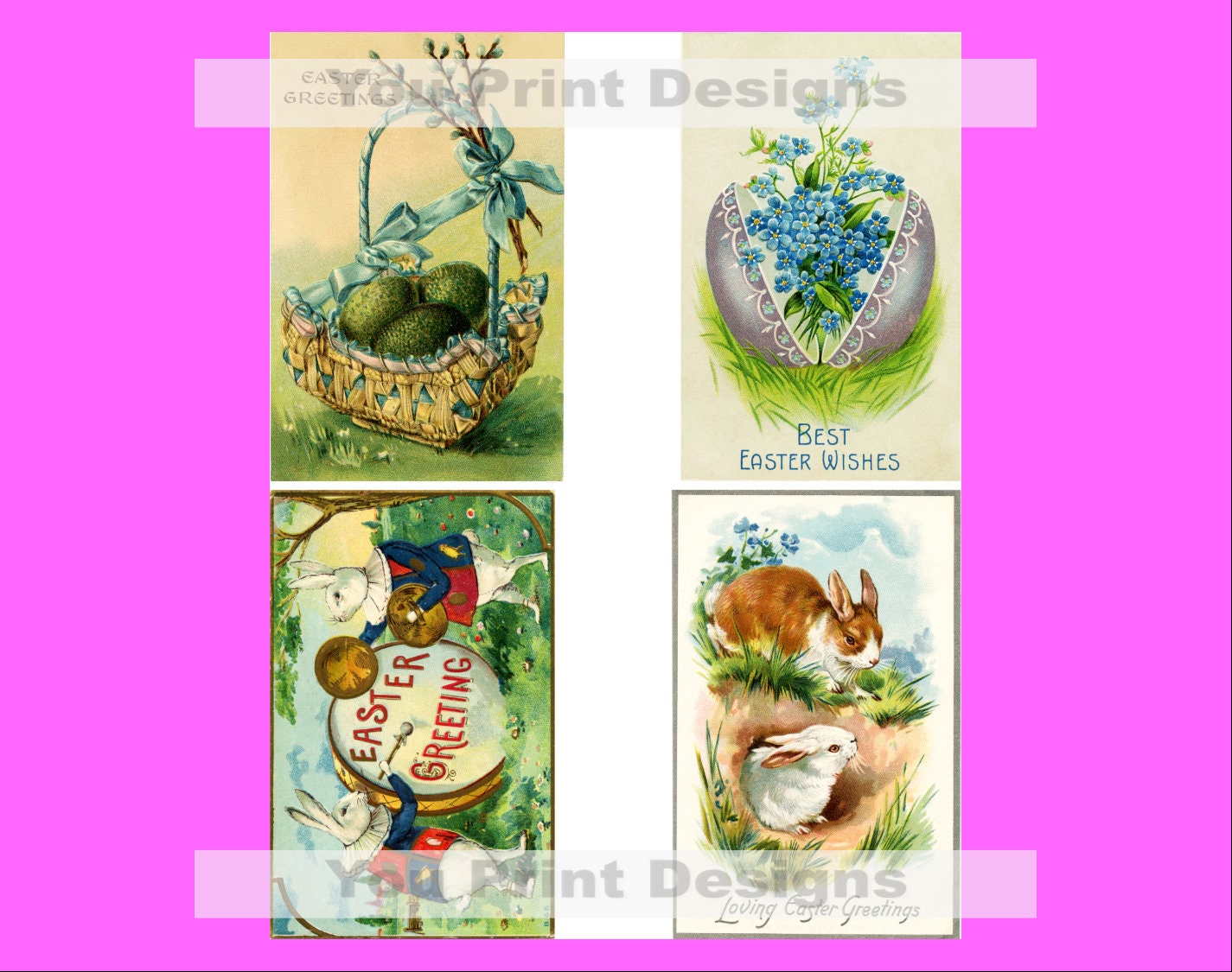 Easter Printable Images Digital Ephemera Vintage - Etsy