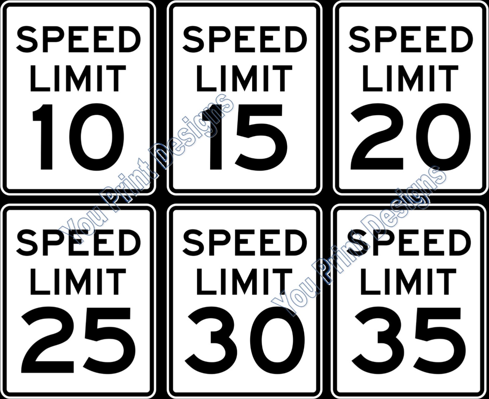 Printable Speed Limit Signs Party Decorations Scrapbooking - Etsy Canada