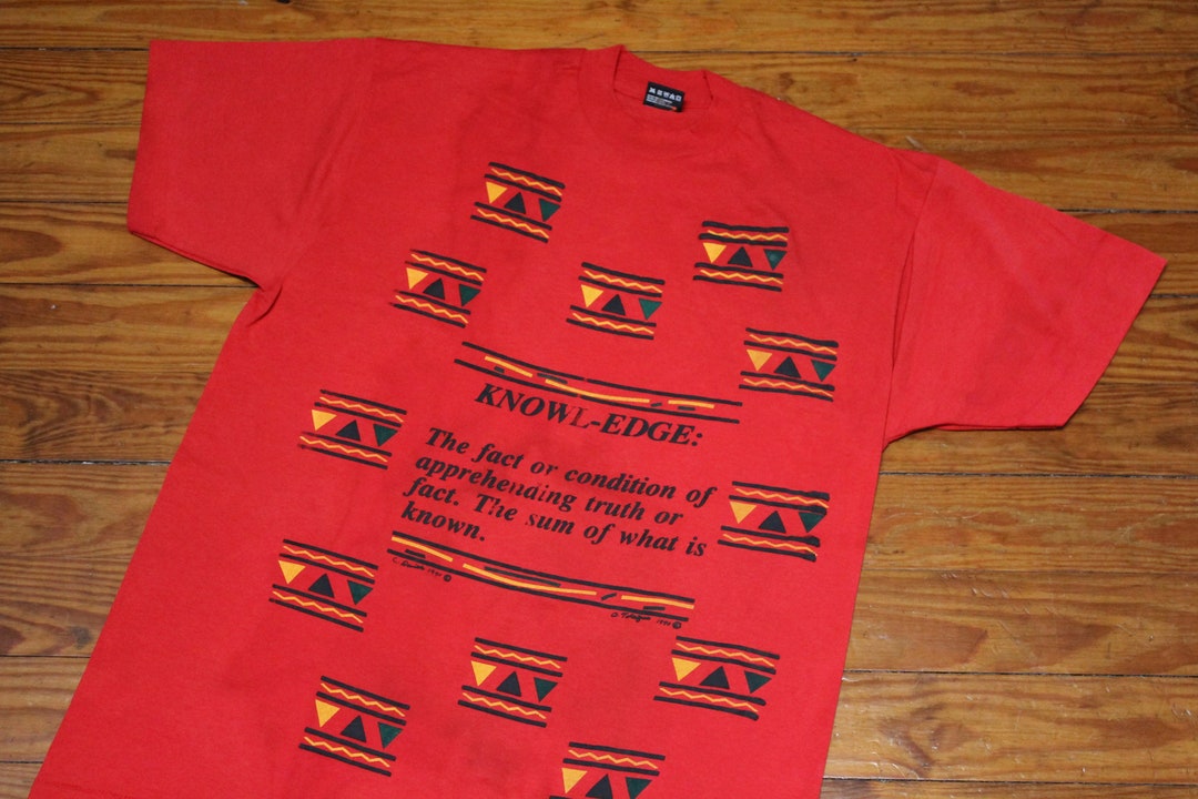 Vintage T Shirt - Knowledge Shirt (90s / Extra Large / Knowl-edge ...