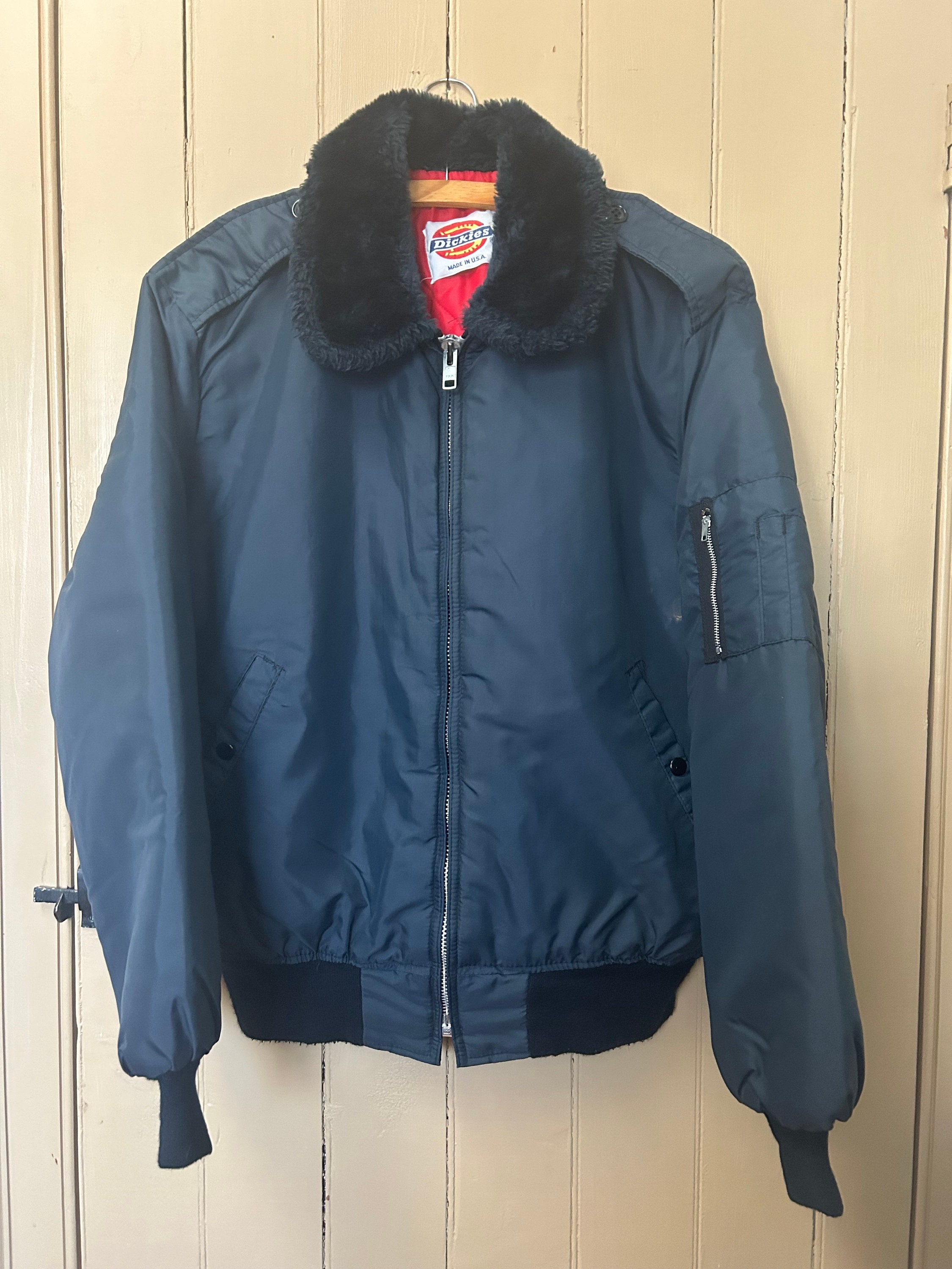 Vintage Jacket Dickies Jacket 80s 90s / Large / Bomber Jacket / Flight Jacket / Aviator Jacket ...