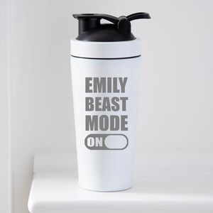 Personalised Beast Mode on Protein Shaker Bottle Gifts Ideas for Gym ...