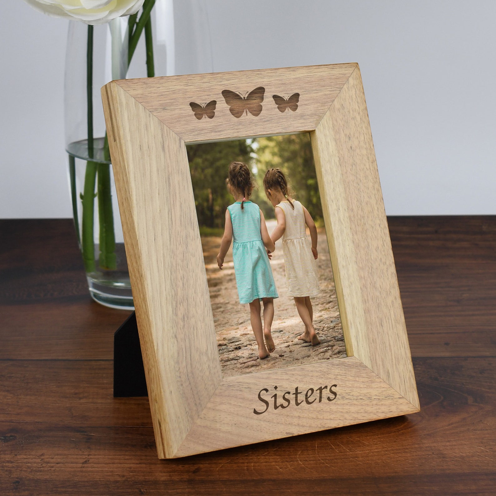Engraved Sisters Wooden Photo Frame 4x6 5x7 Gifts Ideas & for - Etsy