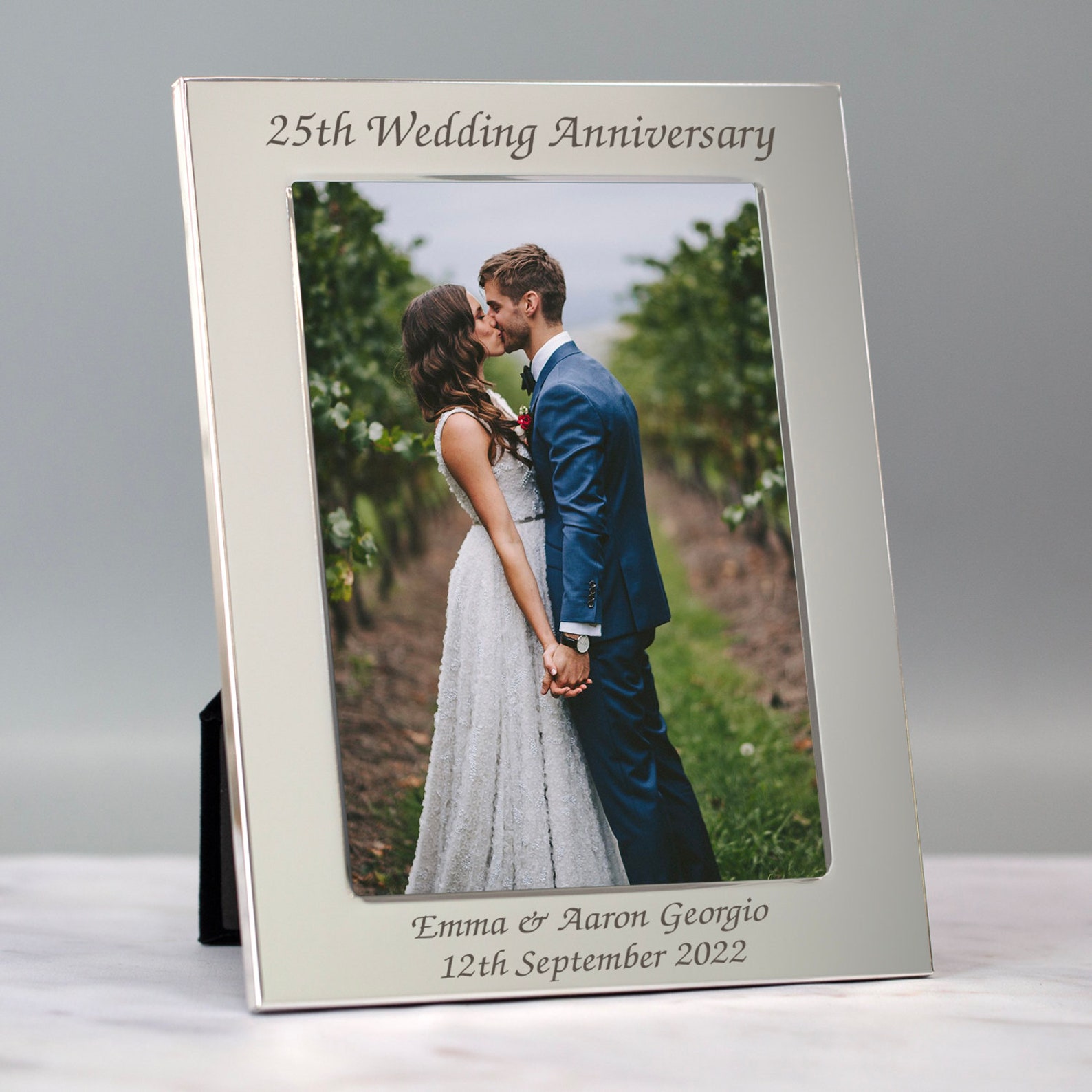 Personalised 25th Wedding Anniversary Silver Photo Frame Gifts - Etsy