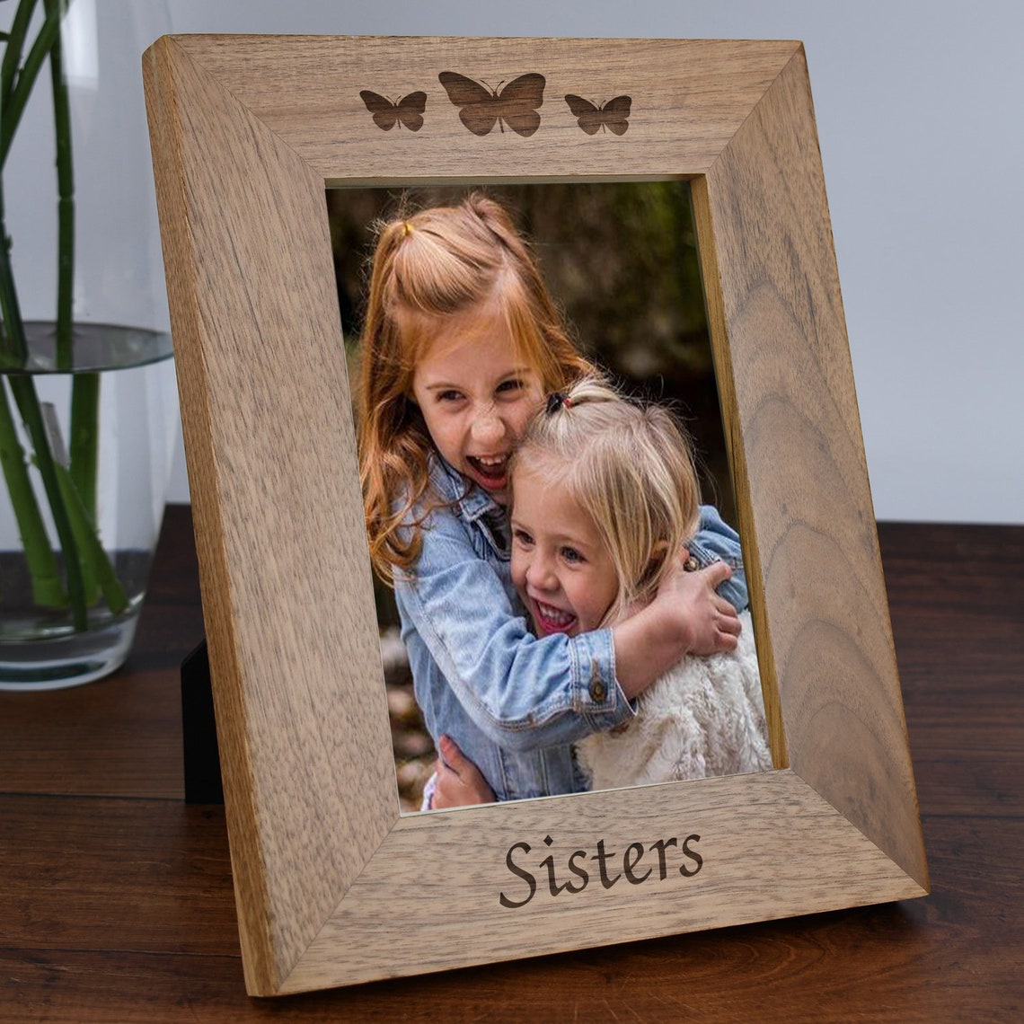 Engraved Sisters Wooden Photo Frame 4x6 5x7 Gifts Ideas & for - Etsy