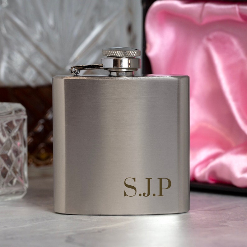 Personalised Initials 3oz Hip Flask Gifts Ideas for Him Her Mum Dad ...