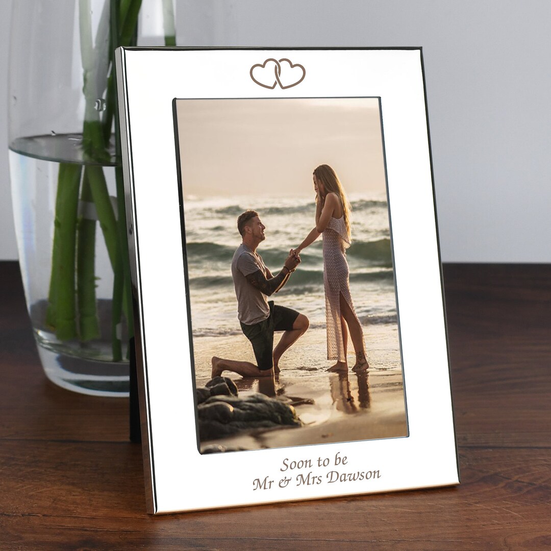 Personalised Linked Hearts Any Message Photo Picture Frame Gifts Ideas ...