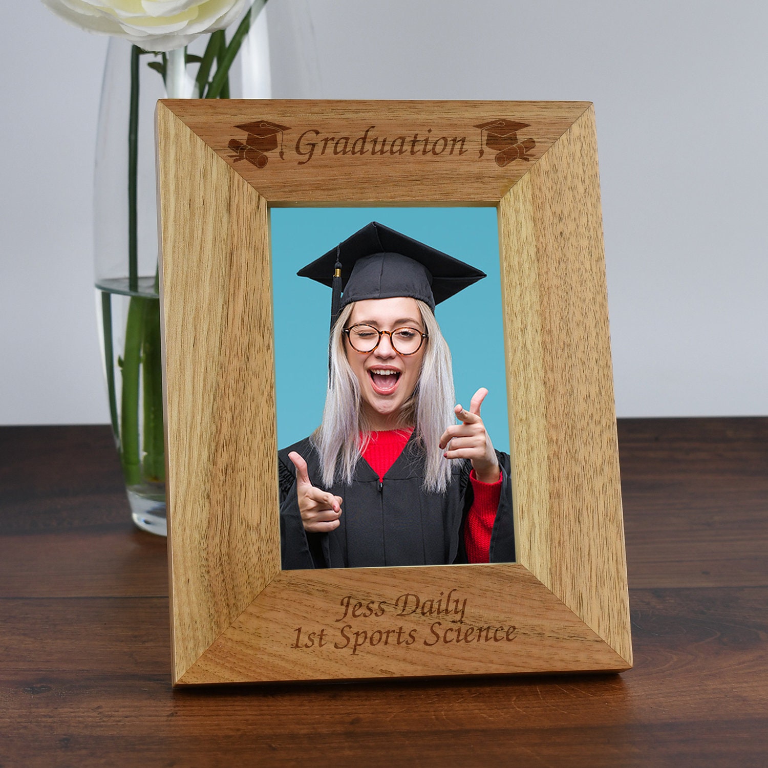 Personalised Graduation Wooden Photo Frame 4x6 5x7 Gifts Ideas - Etsy
