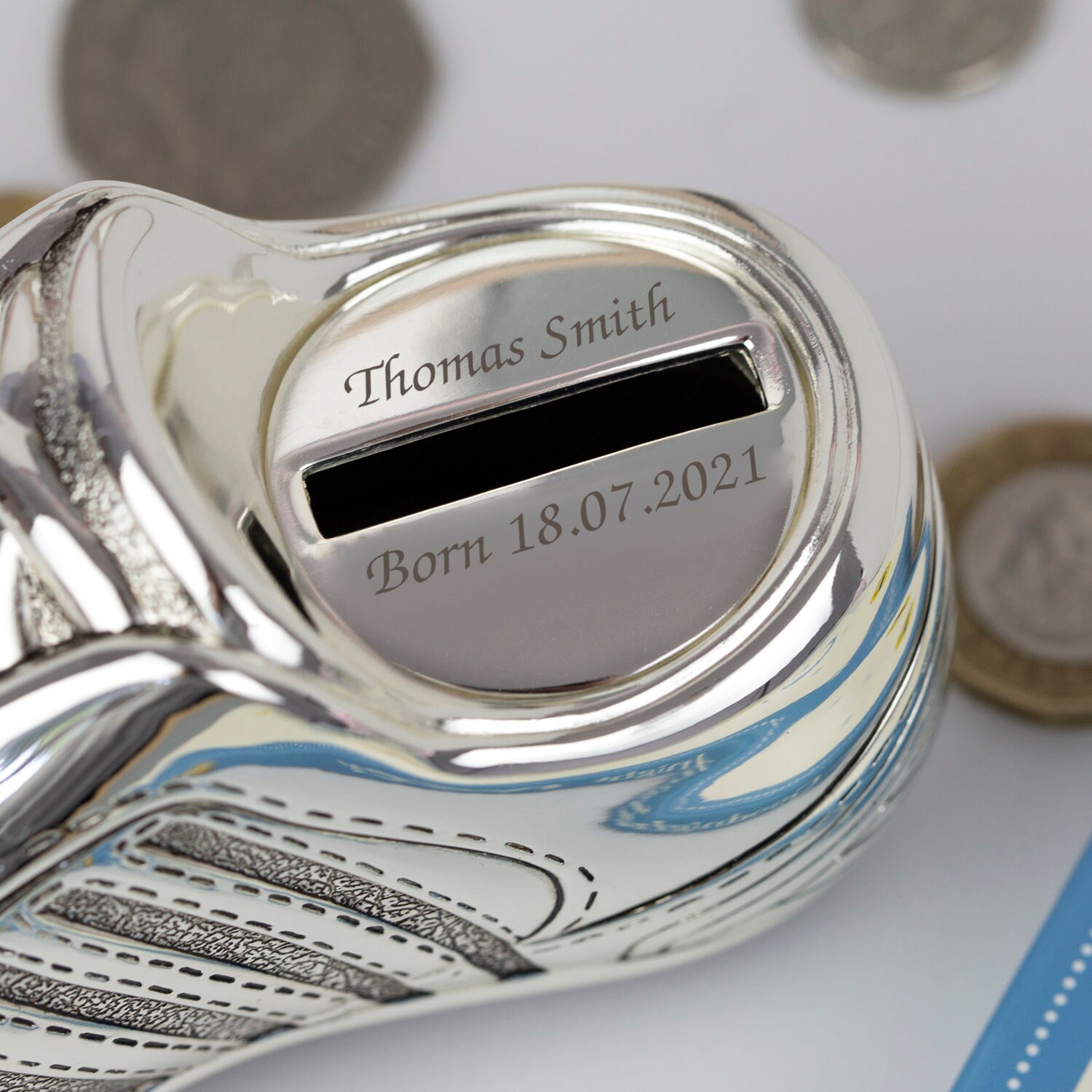 Personalised Football Shoe Money Box for Boys Christening New - Etsy UK