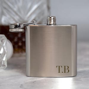 Personalised Initials 3oz Hip Flask Gifts Ideas for Him Her Mum Dad ...