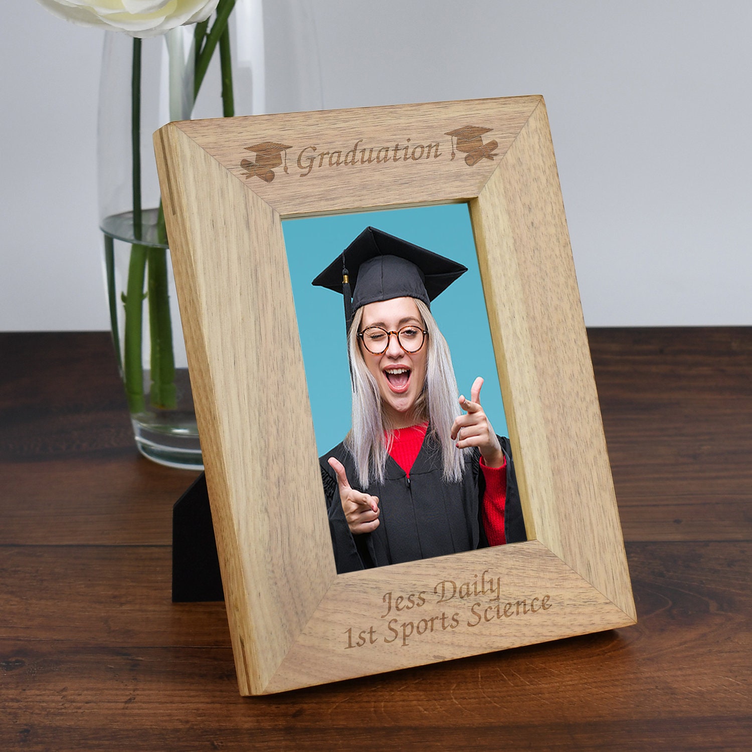 Personalised Graduation Wooden Photo Frame 4x6 5x7 Gifts Ideas - Etsy