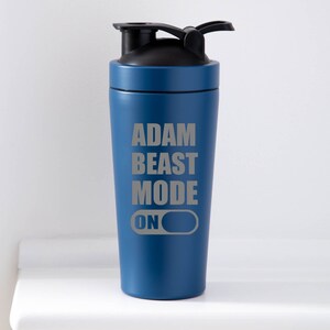 Personalised Beast Mode on Protein Shaker Bottle Gifts Ideas for Gym ...