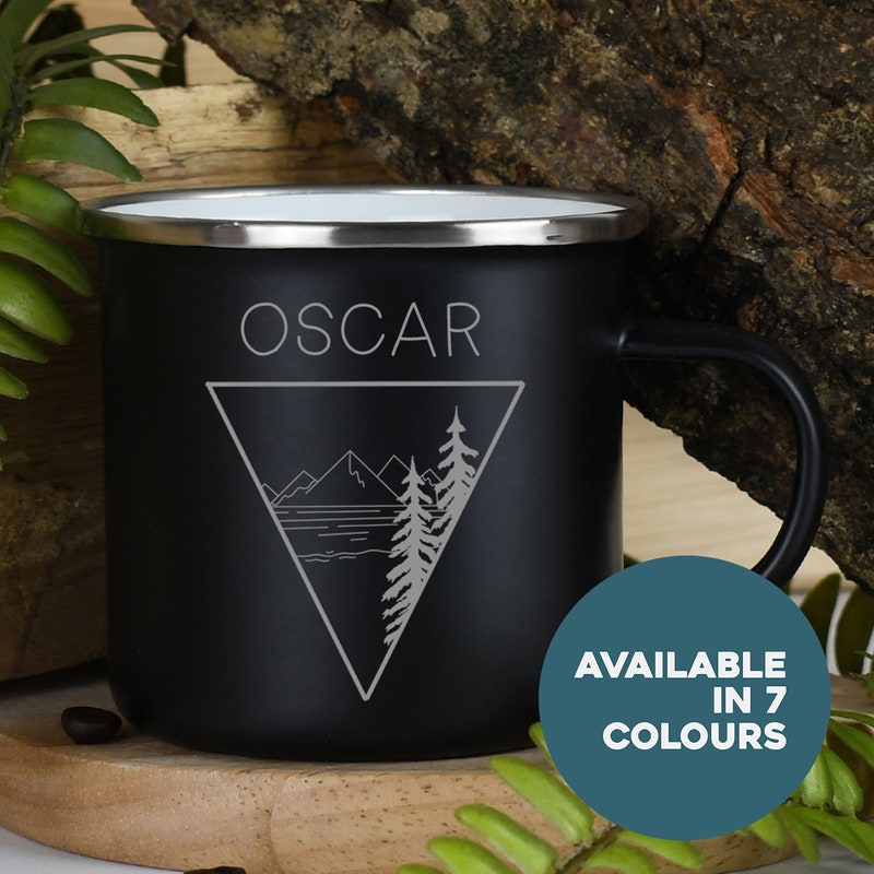Enamel Camping Mug - Etsy